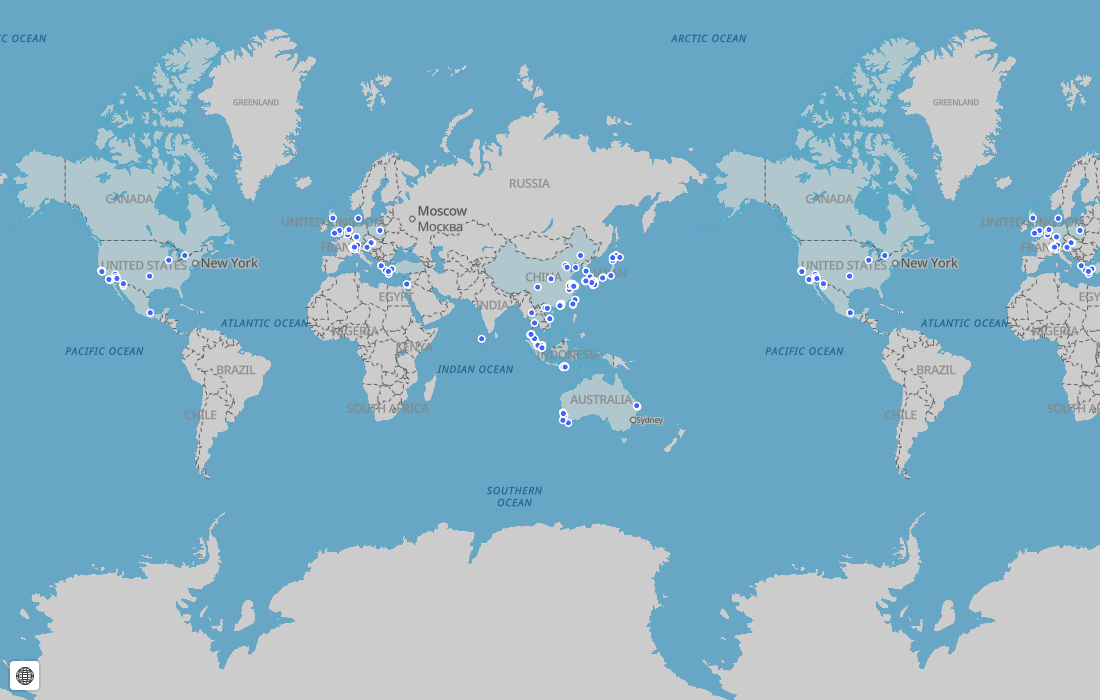 Samuel C. W. Tan's visited cities map