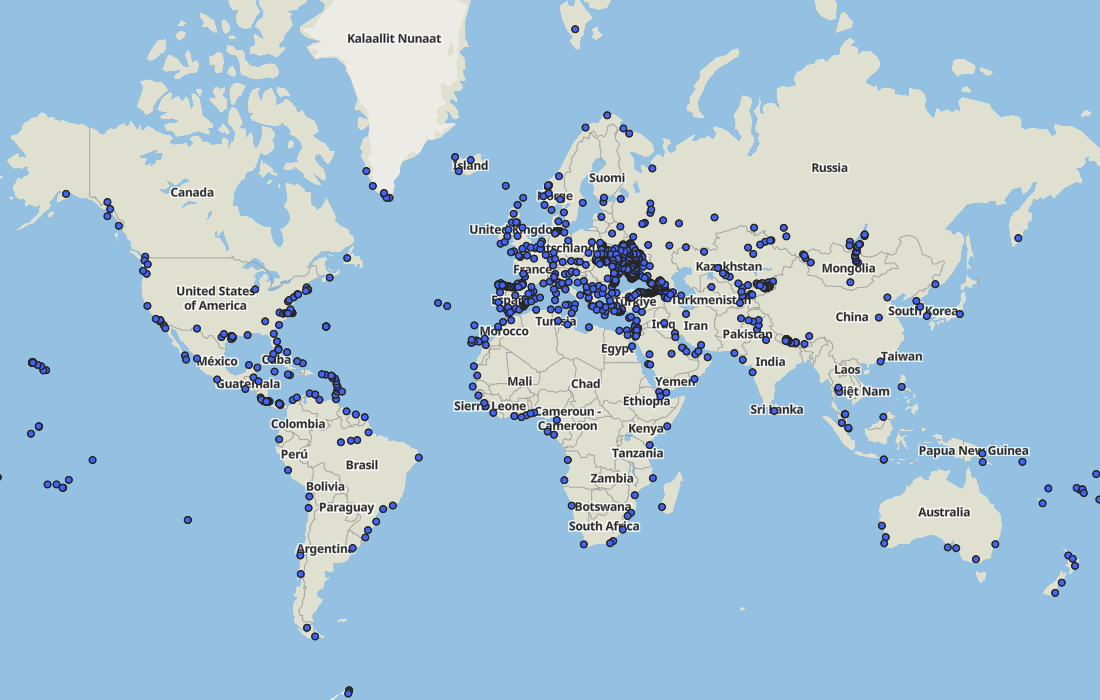 Matuku&Camino's visited cities map
