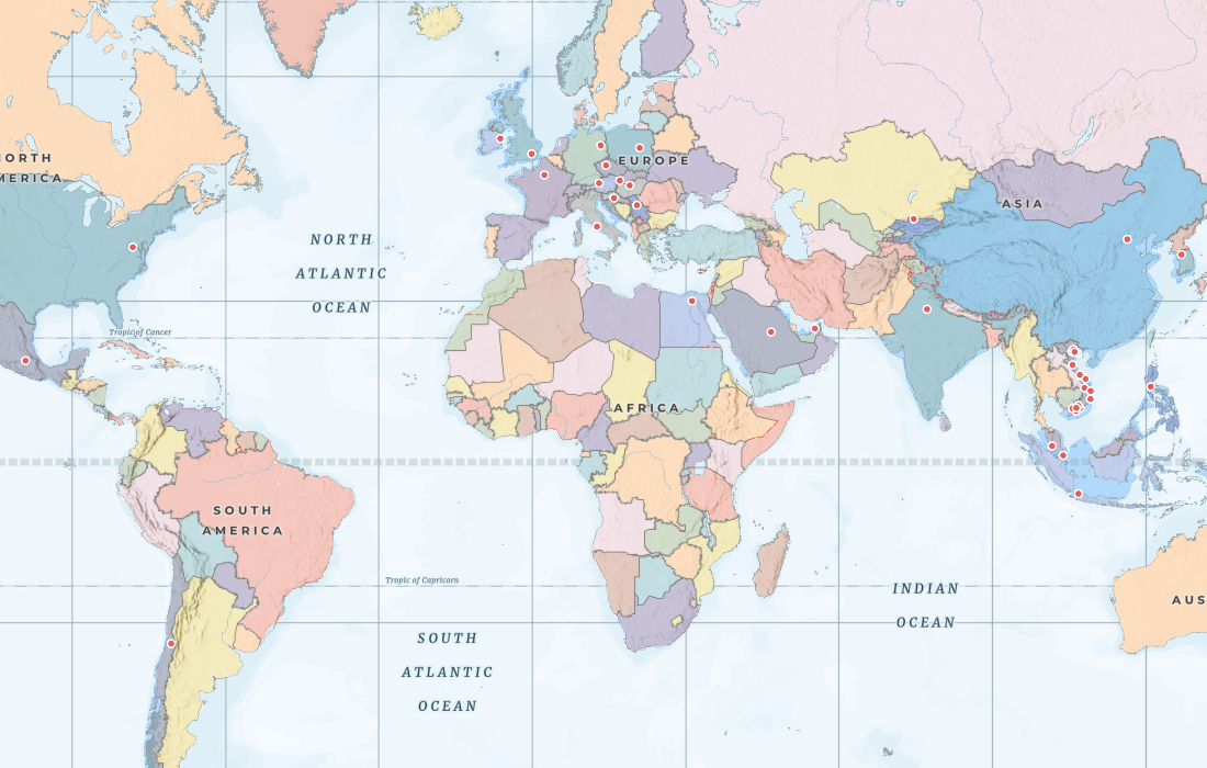 sfcwater's visited cities map